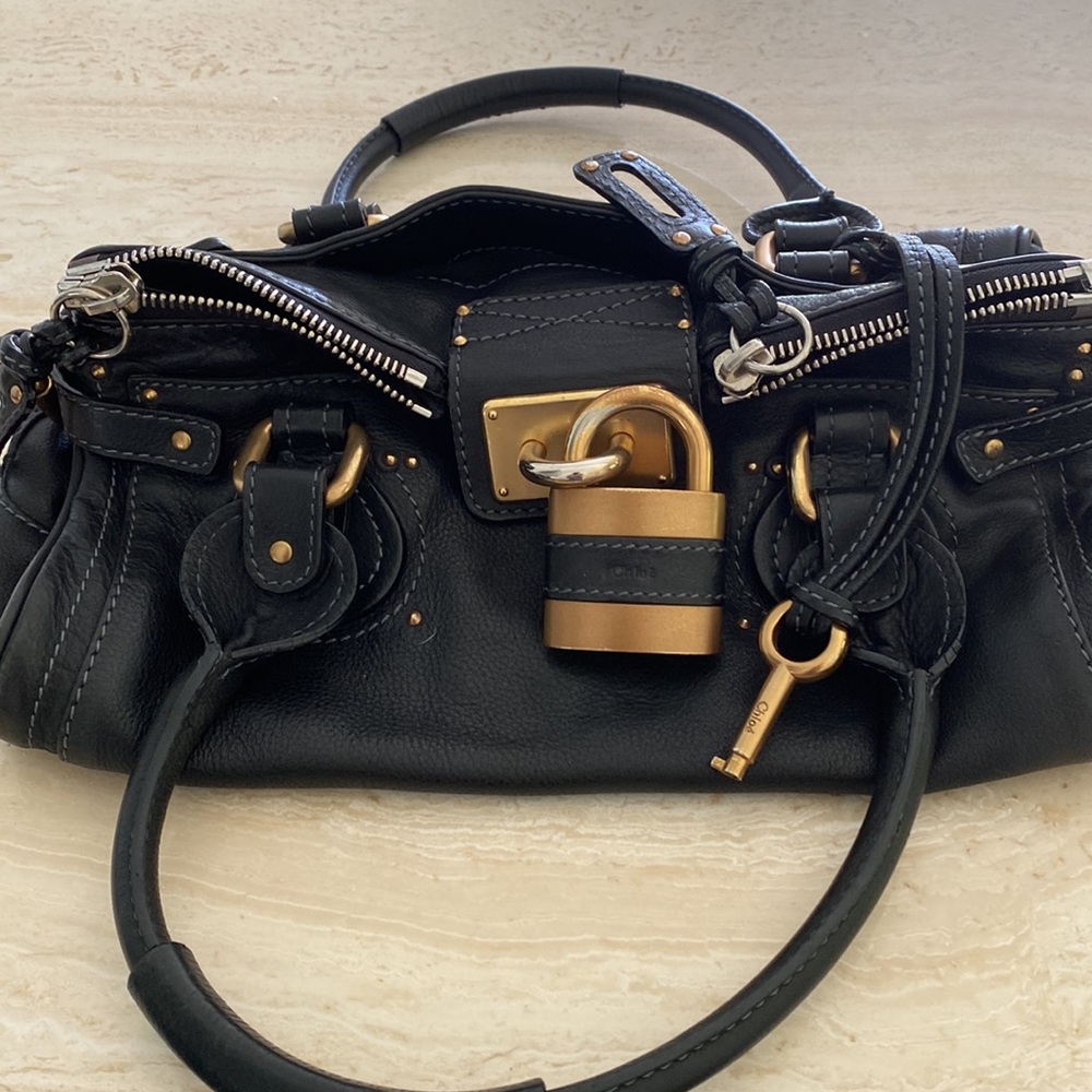 Chloe Paddington Bag - Black Leather With Gold Hardwa… - Gem